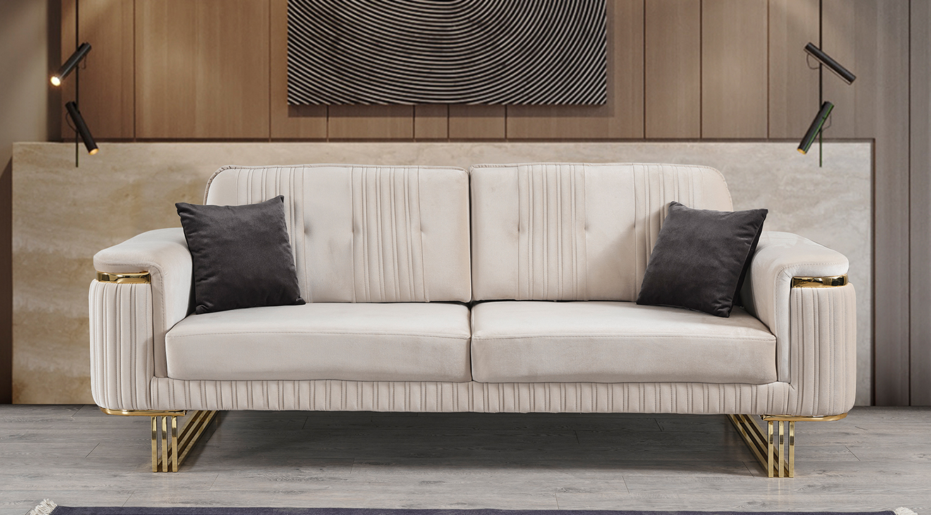 Armoni Gold Metal Ayaklı Koltuk Takımı | Mobilyamevime | Mobilyamevime